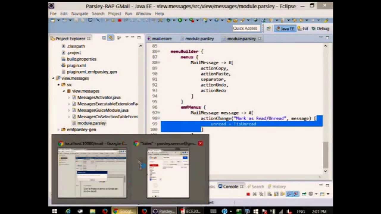 From EMF to UIs: how to use EMF Parsley to get desktop, web and mobile UIs from the model