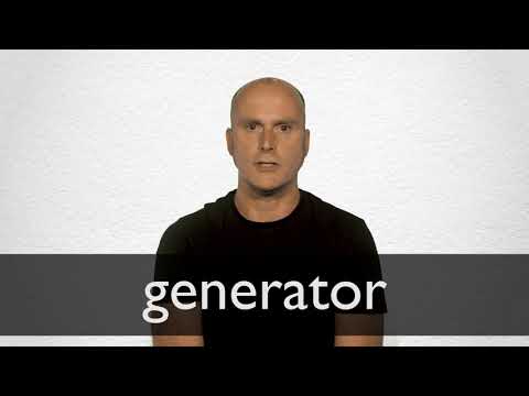 How to pronounce GENERATOR in British English