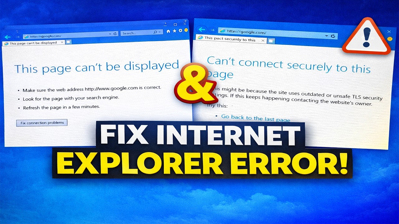 Fix This Page Can’t Be Displayed This Site is Not Secure & Can’t Connect Securely to This Page in IE