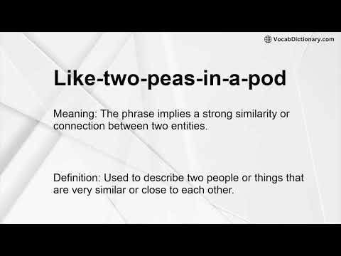 Like-two-peas-in-a-pod Meaning
