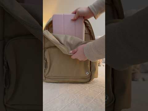 Off to the coffee shop #packwithme #packing #lululemon #backpack #shorts