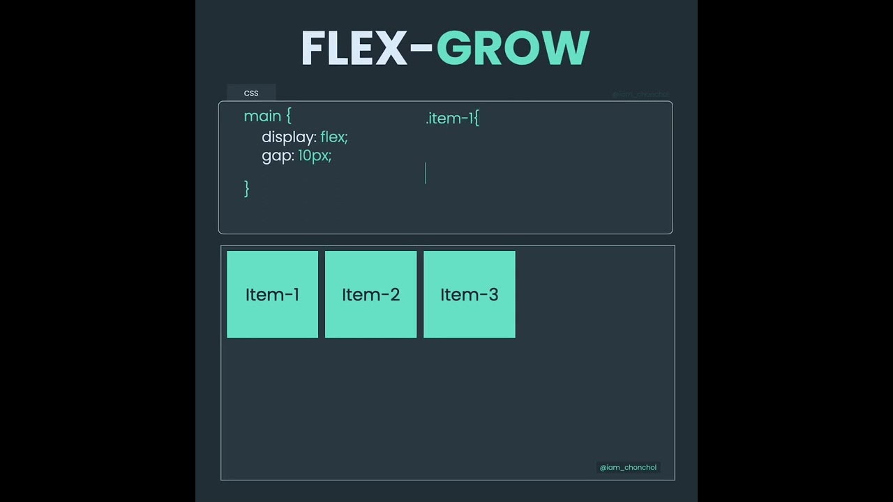 Learn Flexbox flex-grow in 19 seconds