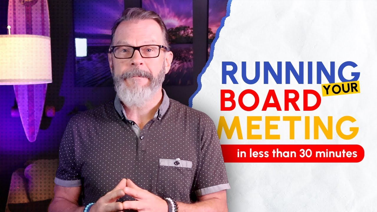 Run a Nonprofit Board Meeting in 30 Minutes or Less (9-Step Agenda)