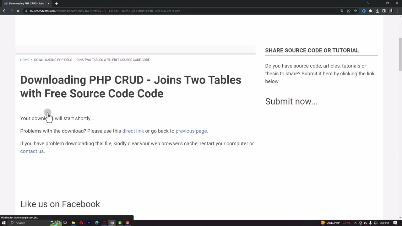 PHP CRUD   Joins Two Tables with Source Code