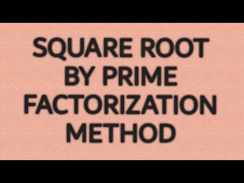 Square root by prime factorization method. #square #factorization