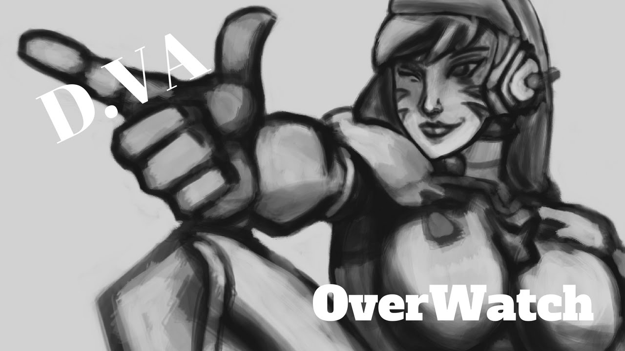 Let's draw D.Va from Overwatch