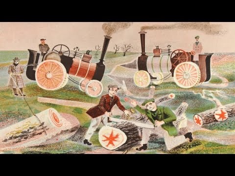 "Timber Felling" by Michael Rothenstein part of the School Prints series