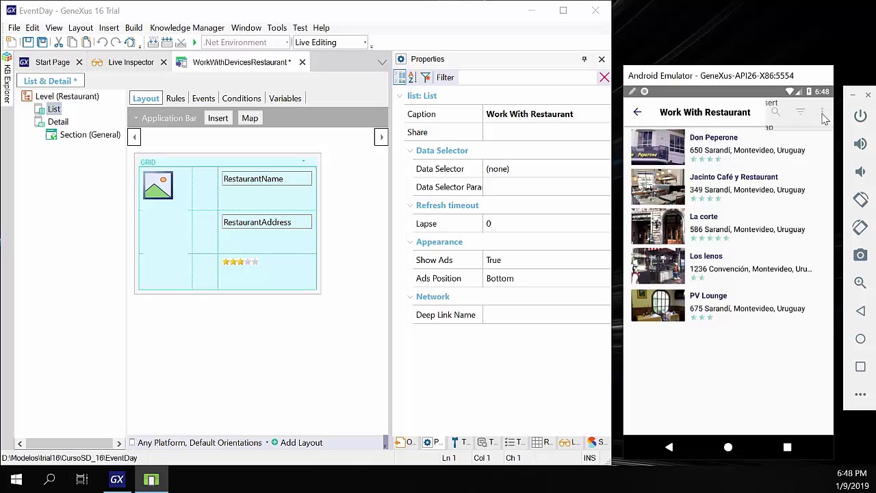 Controls: Grouping of actions into groups and Control Tab.