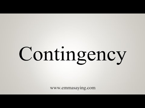 How To Say Contingency