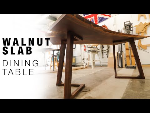 Live Edge Walnut Slab Dining Table