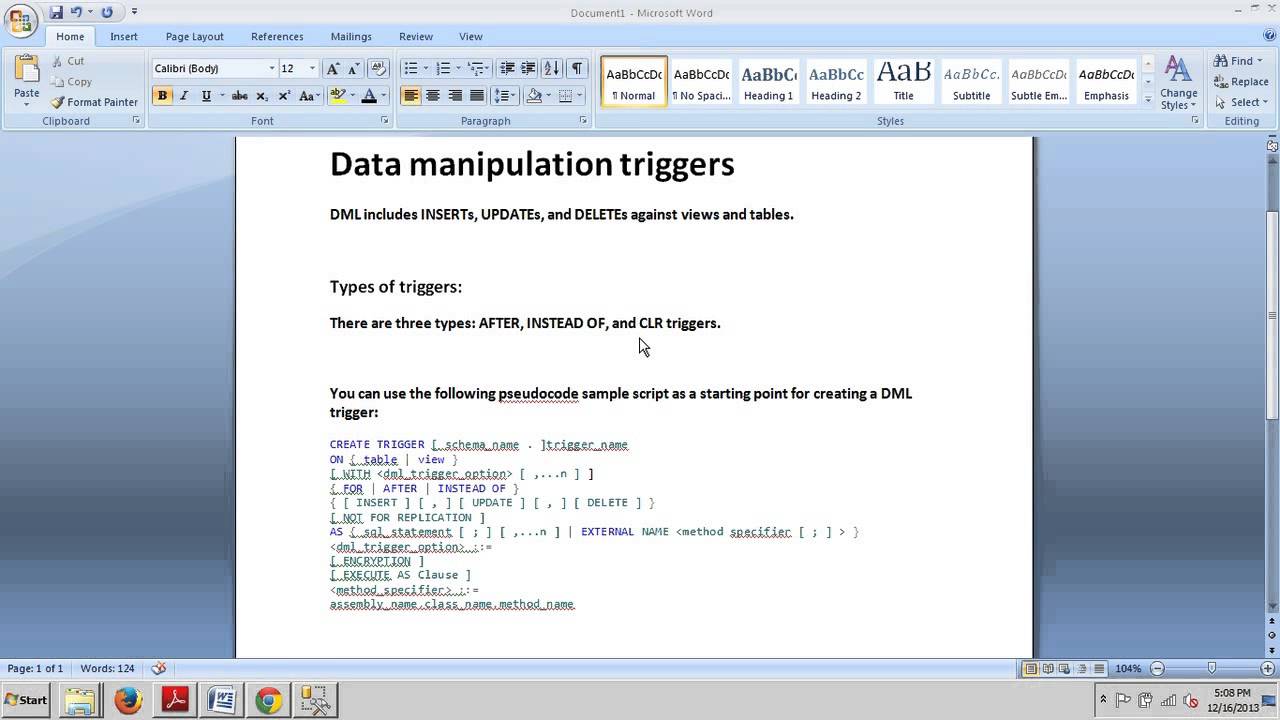 SQL Server tutorial 66: Data Manipulation Triggers