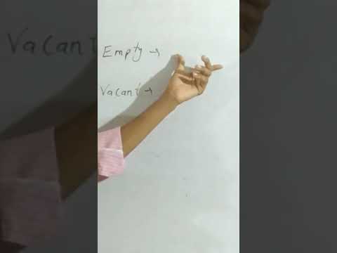 meaning of empty & vacant by Vinay sir #vinay #youtubeshort