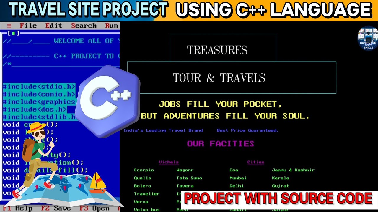 Tour and Travels Project in C++ Language | Travel Project in C | C++ Project with Source code
