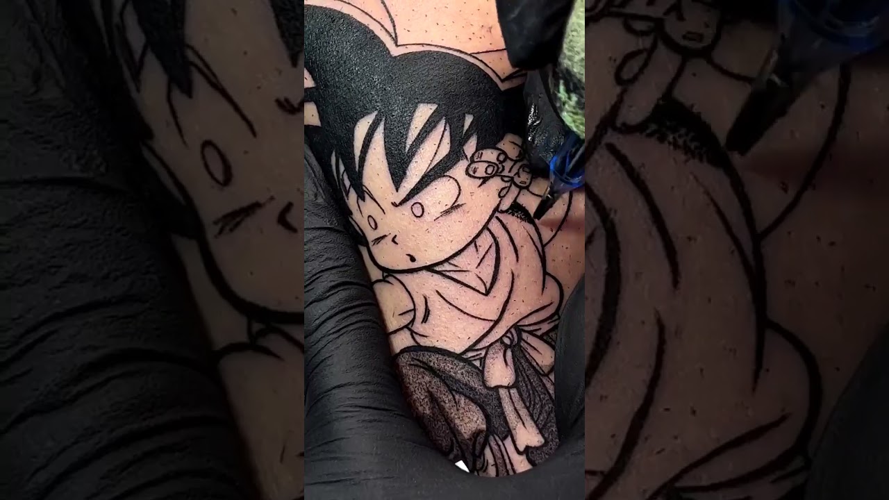 #shorts anime tattoo process | EMALLA ELIOT cartridges