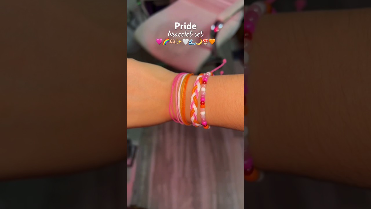 Lesbian Bracelet Set 💗 #affordablejewelry #bracelets #pridejewelry #lesbian #lgbtq