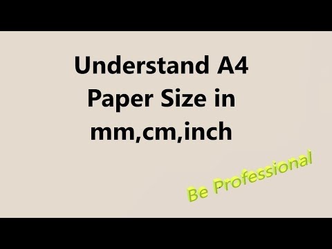 A4 Paper Size Understand