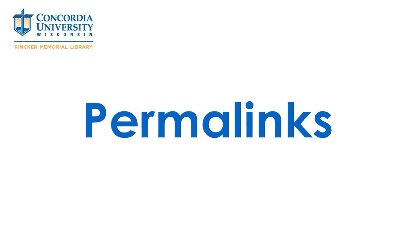 Permalinks