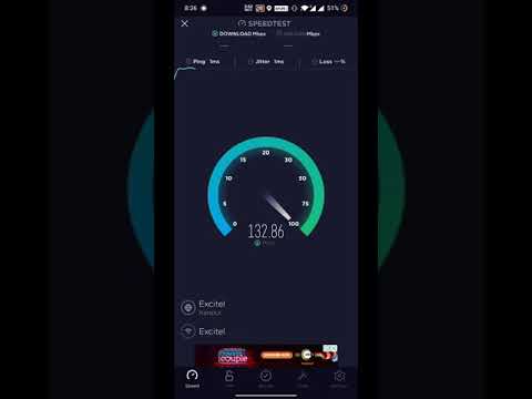 EXCITEL BROADBAND SPEED CHECK & PING CHECK 100 MBPS PLAN