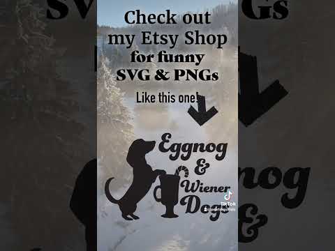 Uniquely cute and funny SVG & PNG file. Eggnog and Wiener dogs! Perfect for your holiday crafts!