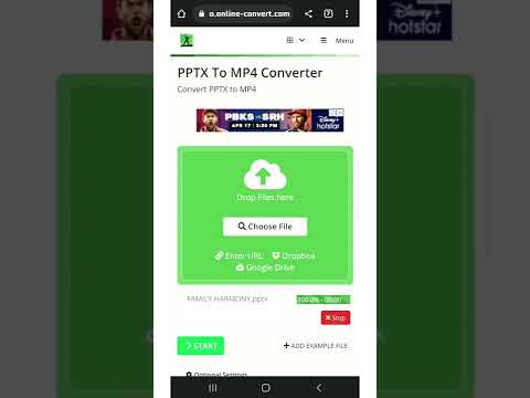 how to convert pptx to video mp4
