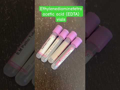 Ethylenediaminetetraacetic acid (EDTA) vials 🧪 for Hematological blood tests #anticoagulant #edta