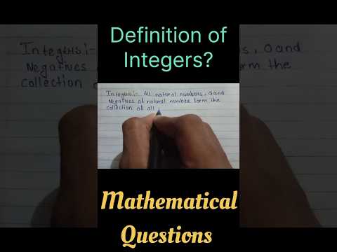 Definition of Integers in english ā
What is Integers ?