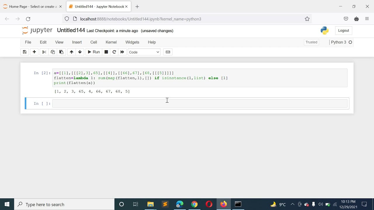 Python Program to Flatten a List without using Recursion