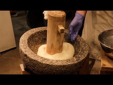 FAST POUNDING MOCHI | Rice Cake | Japanese Street Food | Nishiki Market Kyoto Japan