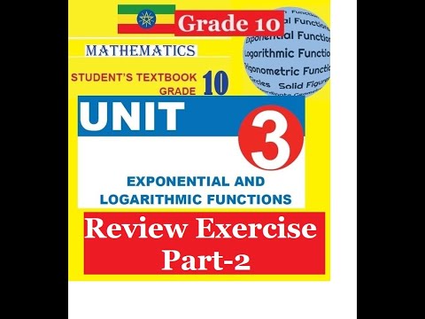Mathematics Grade 10 Unit 3 Review Exercise Part-2@Girma21