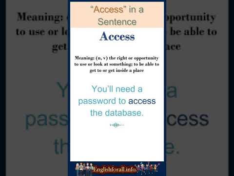 Access meaning | Access in a Sentence | Most common words in English #shorts