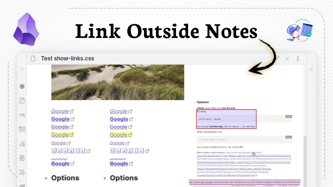 How to add external links in Obsidian
