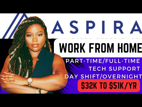 WORK FROM HOME JOBS 2023 | REMOTE JOBS | PART-TIME OVERNIGHT TECH SUPPORT | ASPIRA