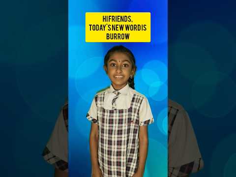 BURROW meaning #englishgrammar #englishgrade4 #newwords