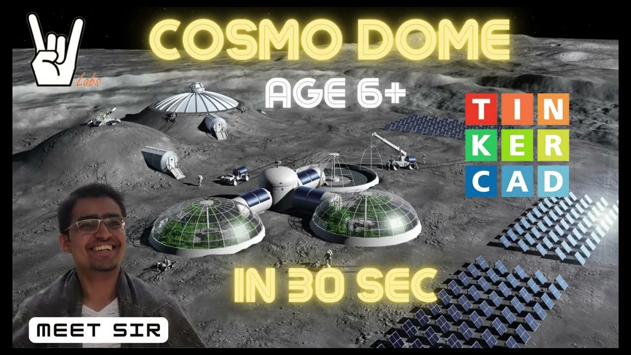 TinkerCAD   - Moon Farming Domes  in  30 Sec
