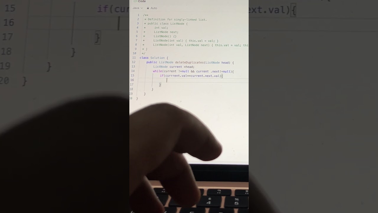 Day 96: Solving LeetCode Problem #83   #java #problemsolving #coding #programming #leetcode