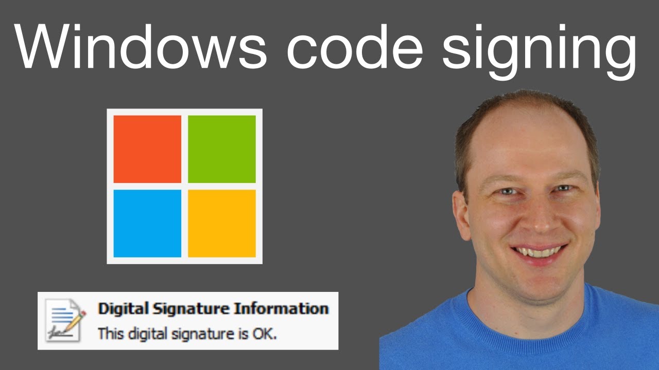 Code signing a Windows application