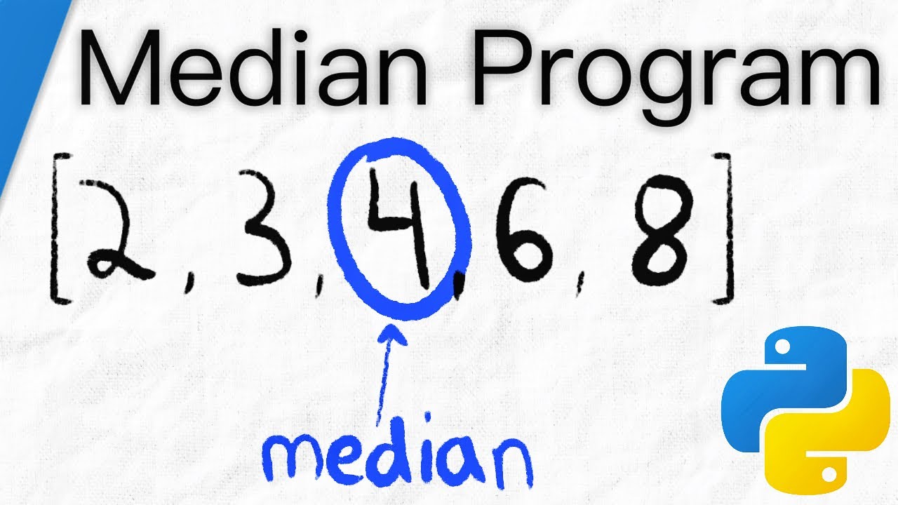 Median Program in Python | Python for Math