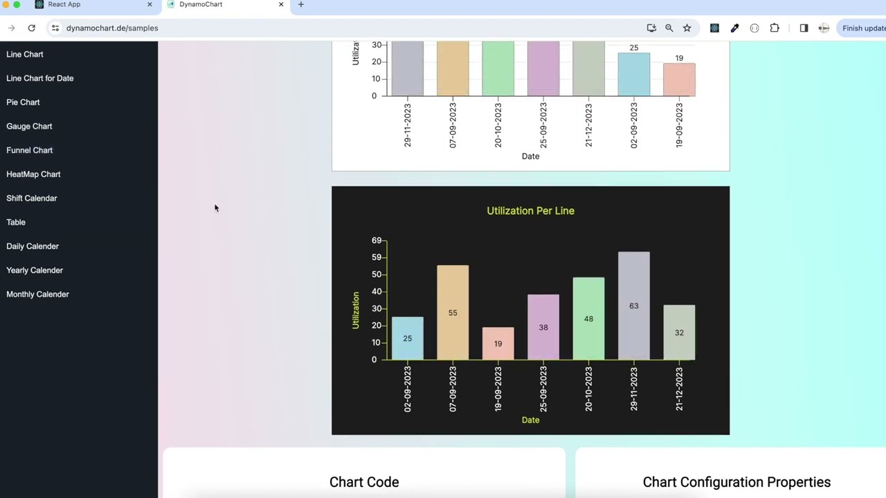 Create a #Bar Chart in #React using the #DynamoChart library (React #charting library)
