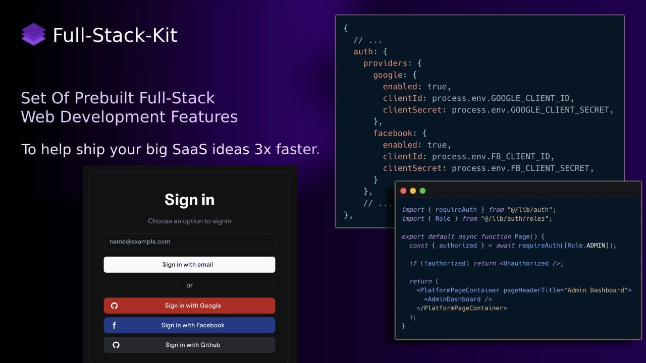 Next.js 14 Full-Stack Kit - Prebuilt features to give you a head start on your next project