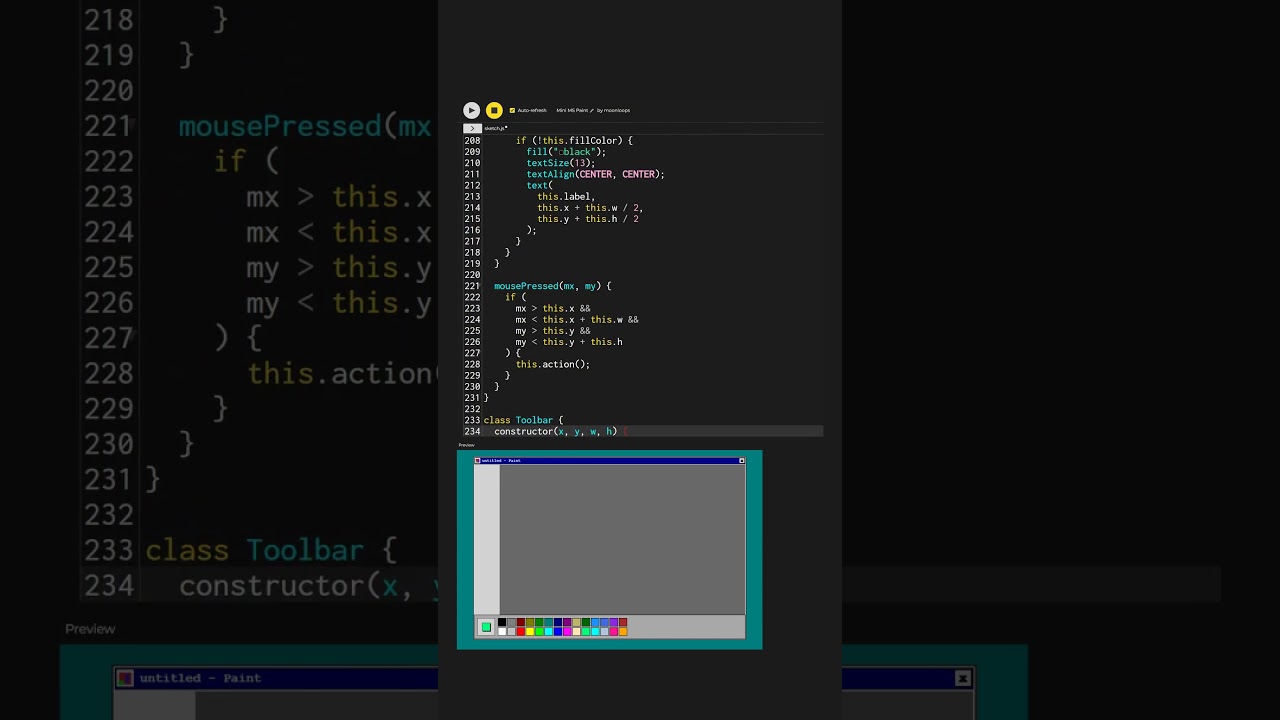 Code MS Paint in JavaScript (Part 11)! #p5js #javascript #codingtutorial #creativecoding #windows95