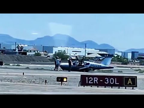 Plane lands with no landing gear at North Las Vegas airport