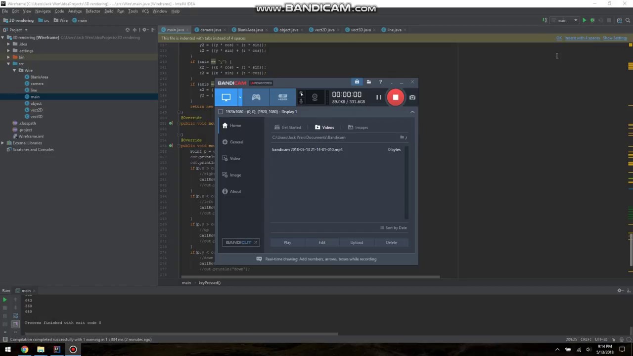 3D rendering from scratch using java