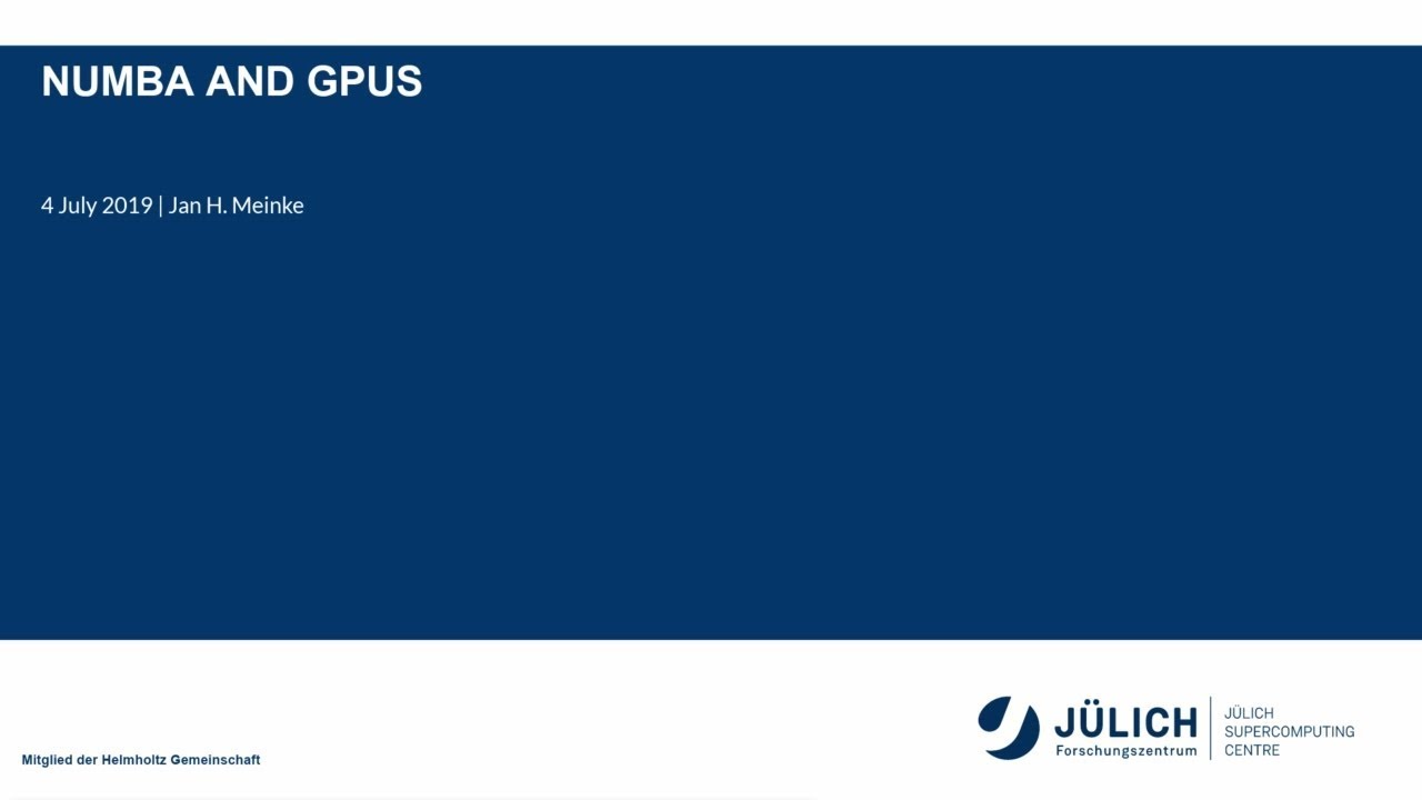 High-Performance Computing with Python: Numba and GPUs