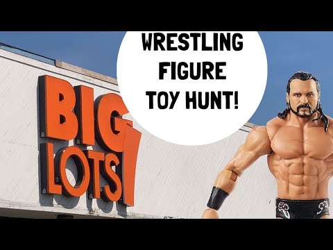 WRESTLING FIGURE TOY HUNT IN BIG LOTS & GAME STOP | WWE & AEW FIGURES