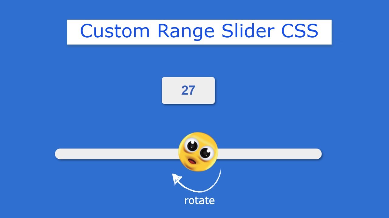 Custom Range Slider using HTML CSS & JavaScript | Custom Range Slider