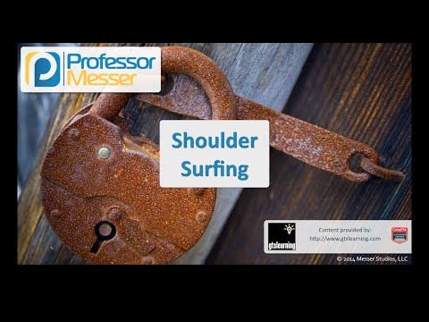 Shoulder Surfing - CompTIA Security+ SY0-401: 3.3