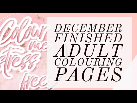 December Finished/Completed Adult Colouring Pages