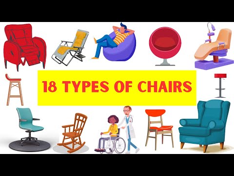 18 Types of Chairs - House Furniture - English Vocabulary with Pictures