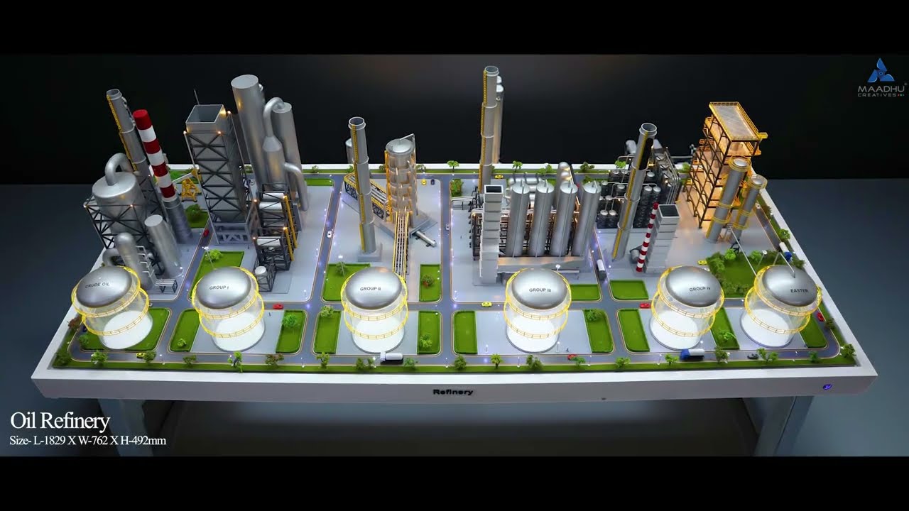 High-Quality Oil Refinery Model with Realistic Features | Maadhu Creatives