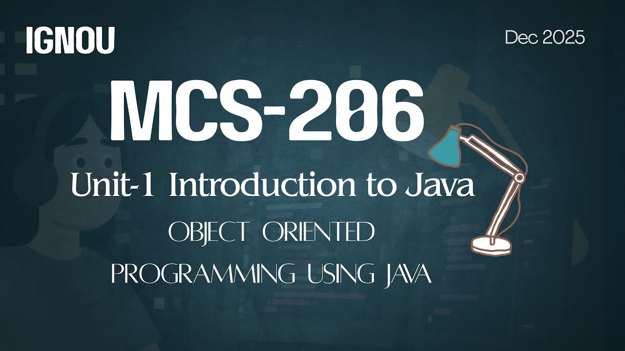 IGNOU MCS-206 (Unit-1) | Object Oriented Programming Using Java Notes #ignou #mcs206 #exam #yt